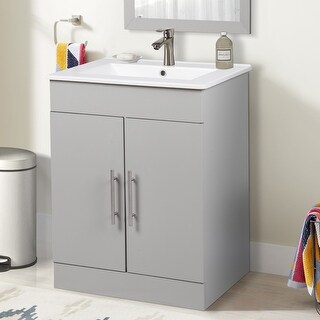 Sia 24" Bathroom Vanity Set, Grey - Bed Bath & Beyond - 32067594