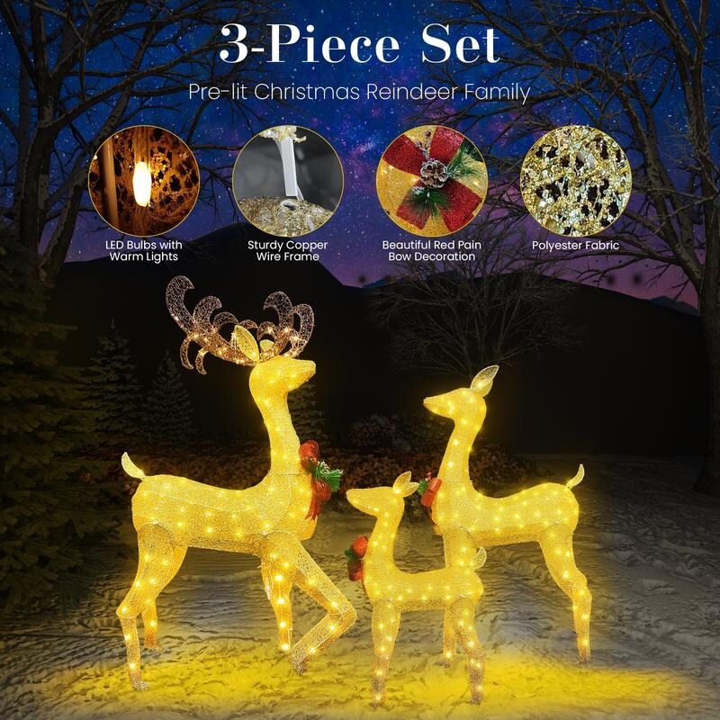 led lighting red deer