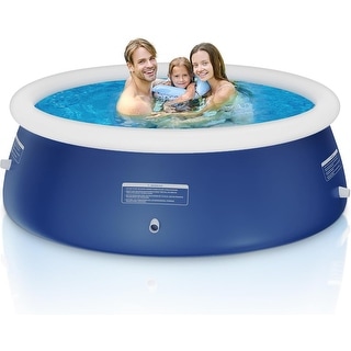 10ft x 30in Round Inflatable Pool - Easy Set Up for Kids & Adults - Bed ...
