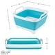Collapsible Wash Basin - 9L Portable Sink with Drain - Plastic Tub Dish ...