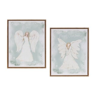 Winter Angel Canvas Wall Art (Set of 2) - Bed Bath & Beyond - 37971415