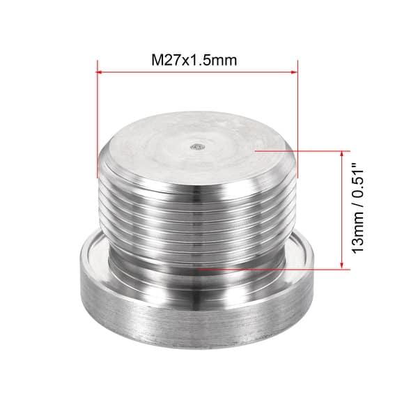 Stainless Steel Inner Hex Head M27x1.5 Pipe Fitting Plug - Bed Bath ...