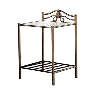 Home Furnishings Sydney Traditional Metal Nightstand Bedroom Bedside ...