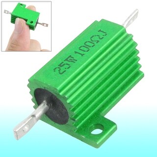 Green 25W Watt 100 Ohm Aluminum Housed Wire Wound Resistor - Bed Bath ...