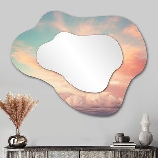 Peach Sky Photo Astral Symphony III - Irregular Sky Wall Mirror ...