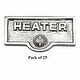 25 Switch Plate Tags HEATER Name Signs Labels Chrome Brass | Renovator ...