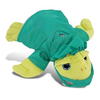 DolliBu Rainbow Green Sea Turtle Doctor Plush w/ Scrub Uniform and Cap ...