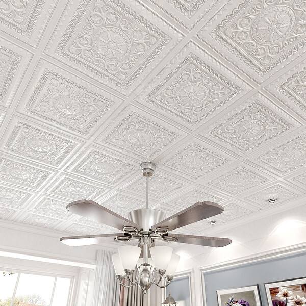 Art3d 2x2ft PVC Decorative Ceiling Tile,3D Ceiling Panel,12Pcs,48 sq ft ...