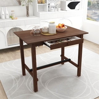 Casual Counter Height Wood Dining Table Storage Drawer - Bed Bath ...