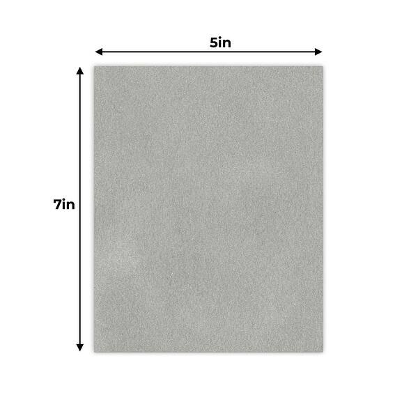 Light Grey Suede Texture 5x7 Backing Board - Uncut Photo Mat Board (10 ...