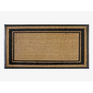 A1HC Natural Flocked Rubber & Coir Doormat, 30x48, Picture Frame Door ...