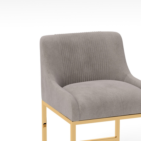 SEYNAR Mid-Century Modern Low-Back Velvet Bar Stools with SEYNAR Mid-Century Modern Low-Back Velvet Bar Stools with