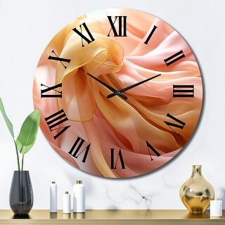 Designart "Gentle Pink Smooth Fabric Wave I" Abstract Liquid Ink ...