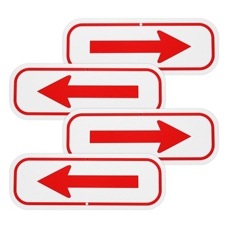 4-Pack Red Aluminum Reflective One-way Arrow Sign - Bed Bath & Beyond ...