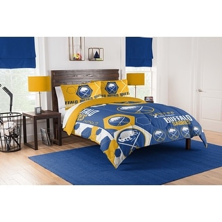 NHL 849 Sabres Hexagon F/Q Comforter Set - Bed Bath & Beyond - 34009900