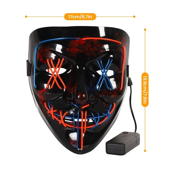 Purge Mask, 2 Pack Light up Mask LED Mask, Scary Masks with 3 Lighting ...