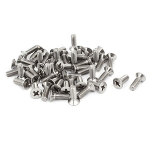 4mmx12mm Stainless Steel Phillips Drive Flat Head Fully Thread Screws ...