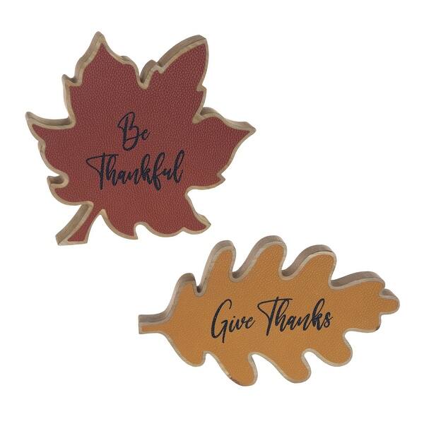 Thankful Leaf Harvest Sign (Set of 6) - Bed Bath & Beyond - 37922416