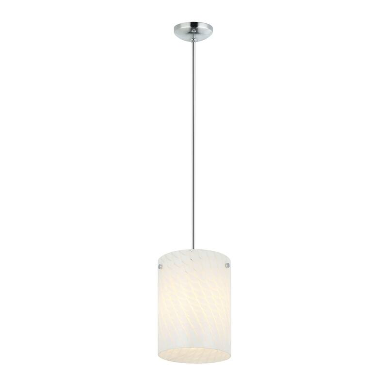 Swirled 1-Light Handblown Glass Pendant - Bed Bath & Beyond - 37606369