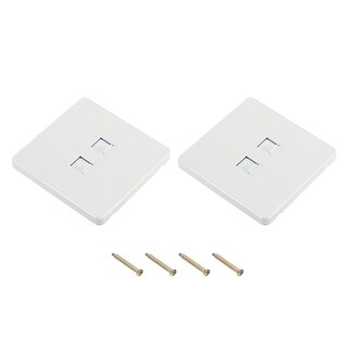 Ethernet Socket Dual Port RJ45 CAT6 Wall Plate White for Networking Box ...