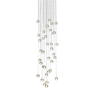 Orion 36 Light Floating Glass LED Chandelier, Square Canopy - N/A - On ...