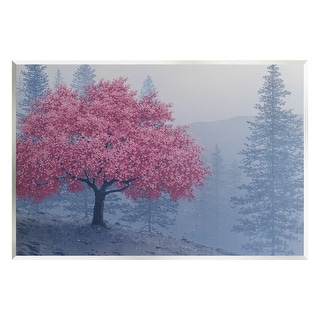 Stupell Pink Cherry Blossom Nature Landscape Wall Plaque Art by Richard ...