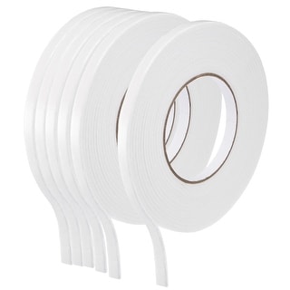 6 Roll 2.5mmx10mmx5m Double-Sided PE Foam Tape Sponge Adhesive for Art ...