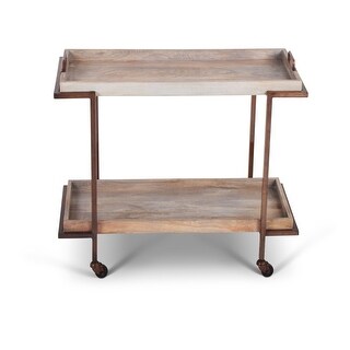 Removable Serving Cart with Iron Handles and Legs - Bed Bath & Beyond ...