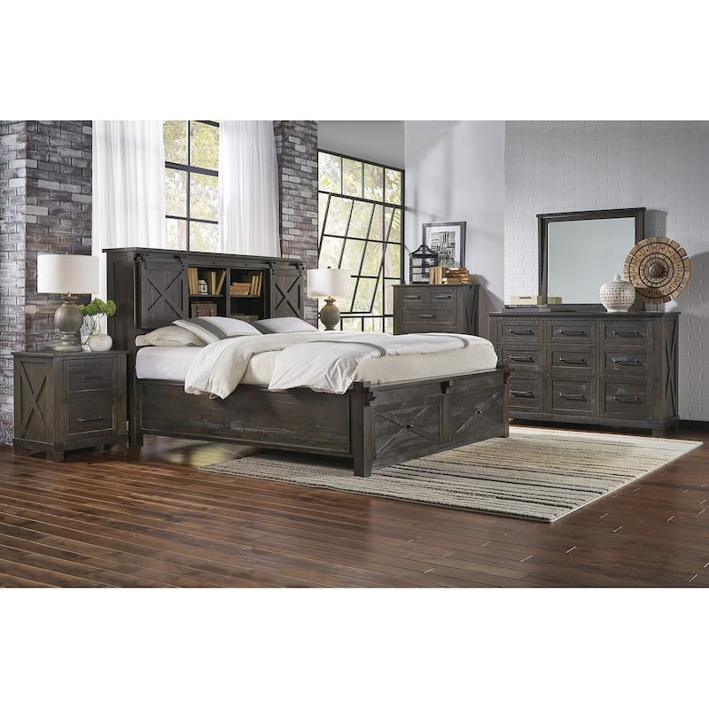 Simply Solid Sharla Solid Wood Storage Platform Bed - Overstock - 29141160
