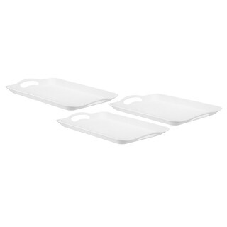 Plastic Restaurant Serving Tray, 3Pcs Rectangle Fast Food Serving Tray ...