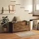HOMCOM Storage Chest, Wooden Box with 2 Safety Hinges and Cut-out ...
