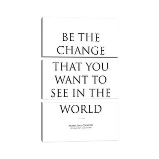 iCanvas "Mahatma Gandhi's Quote" by Simon Lavery 3-Piece Canvas Wall ...