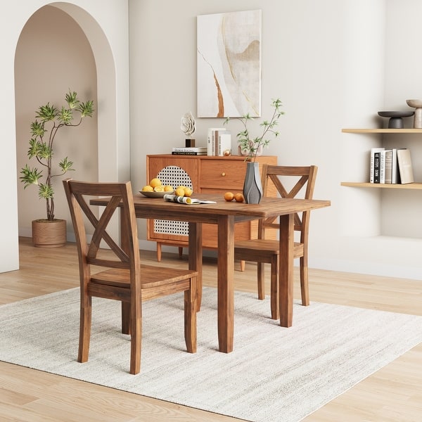 3-Piece Wood Drop Leaf Breakfast Nook Dining Table Set - Bed Bath ...