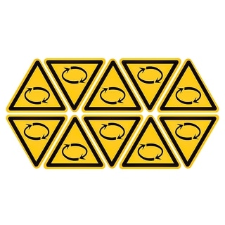 Triangle Beware of Rotating Bodies Warning Sign Self Adhesive 10Pcs ...