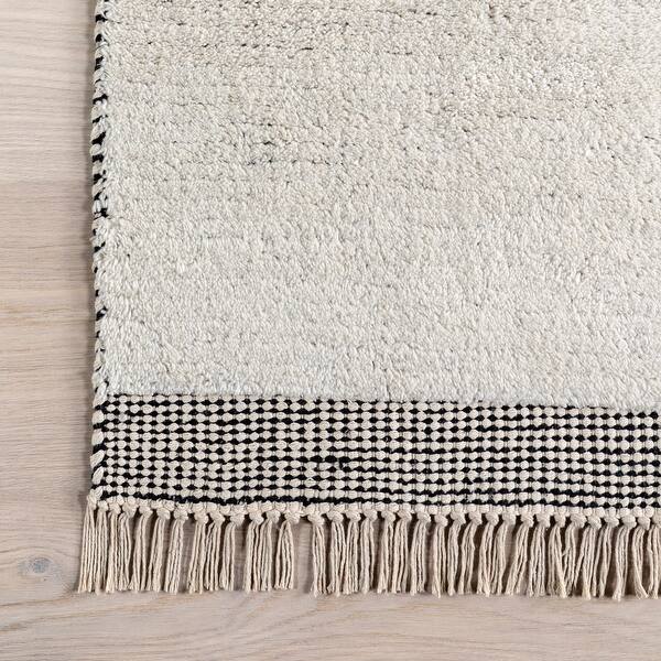 Emily Henderson x Rugs USA Hyperion Tasseled Cotton and Wool Area Rug ...