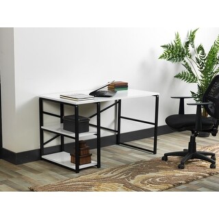Furnish Home Store Sage Metal Frame Computer Desk,47" Wooden Top 2 ...