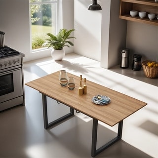 Modern Extendable Dining Table with Metal Leg and MDF Top - On Sale ...