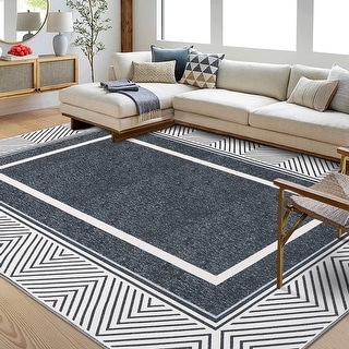Garvee Living Room Rug Modern Border Design Rug Bedroom Rug - Bed Bath ...