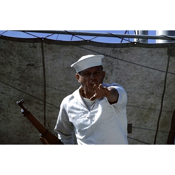 Steve McQueen holding gun in The Sand Pebbles Photo Print - Bed Bath ...