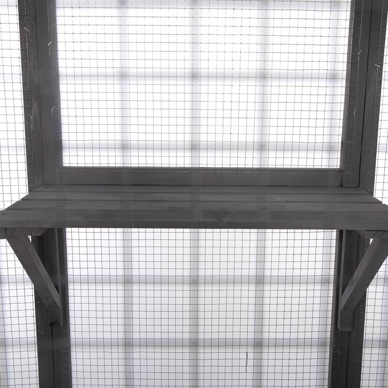 Cat Cage Outdoor 62inch super large Fir and Galvanized Mesh Cat Cage ...