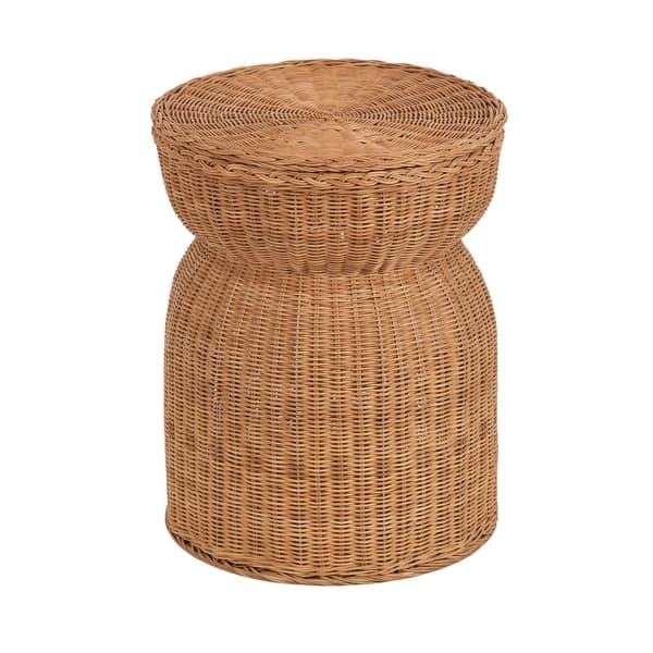 Kate and Laurel Thatch Rattan Side Table - 17x17x21 - Bed Bath & Beyond ...