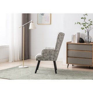 Recessed Arms Accent Chair Printed Patterns Arm Chairs Living Room ...