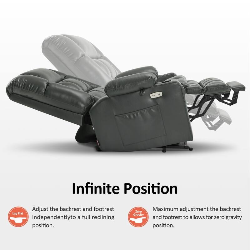 MCombo Dual Motor Power Lift Recliner Chair with Massage and Heat for ...