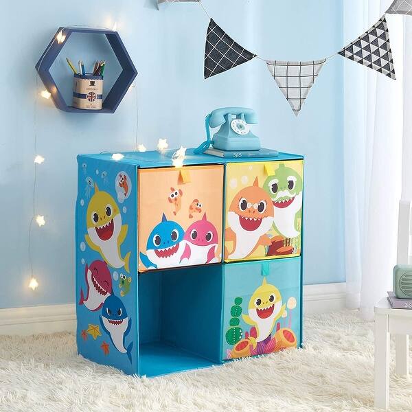 Baby Shark Collapsible Storage Cubby with 3 Cubes - Bed Bath & Beyond ...