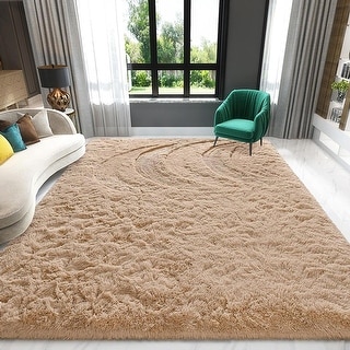 Rug Carpets Beige Area Rugs Fluffy Carpets, 4x6 Feet Indoor Plush Rug ...