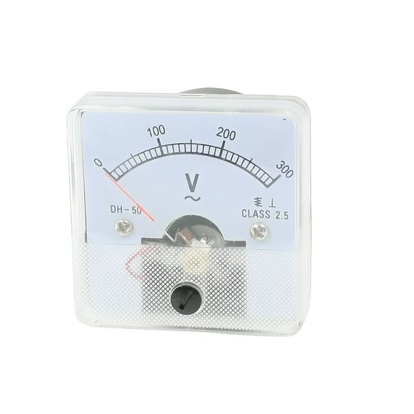 AC 0-300V Fine Tuning Square Dial Panel Analog Voltage Meter Voltmeter ...