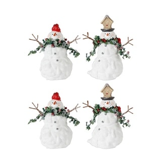 Terra Cotta Snowman (Set of 4) - Bed Bath & Beyond - 37591382