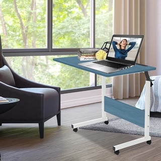Adjustable Desk, 32In Small Mobile Rolling Computer Desk Portable ...