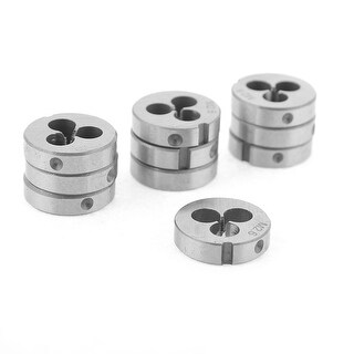 10 Pcs M2.6 20mm OD Coarse Thread Hand Operated Tool Round Die Gray ...