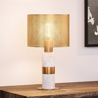 Luxury Glam Table Lamp, 9''W x 9''D x 15''H, with Modern Elements ...